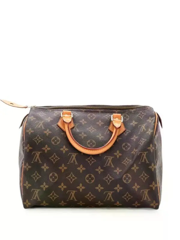 LOUIS VUITTON Monogram Canvas Speedy 30 Satchel - Brown