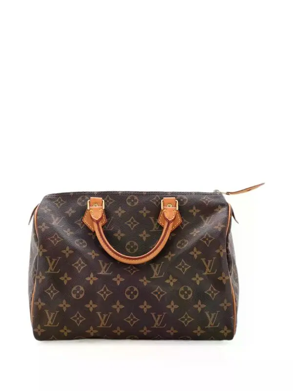 LOUIS VUITTON Monogram Canvas Speedy 30 Satchel - Brown