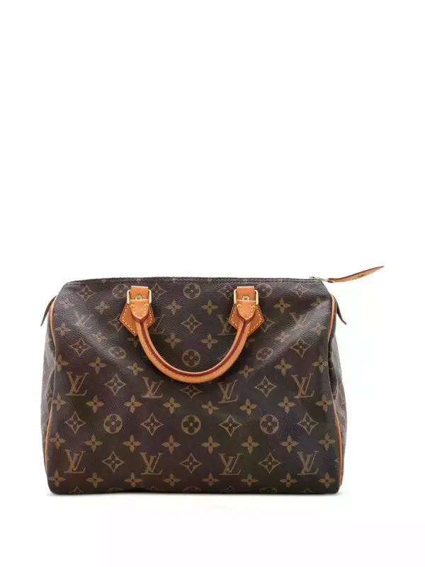 LOUIS VUITTON Monogram Canvas Speedy 30 Satchel - Brown