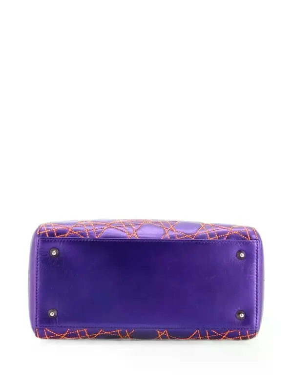 Dior Lady Leather Satchel - Purple