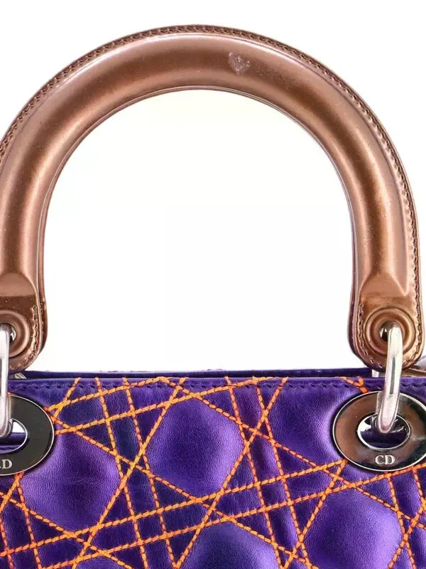 Dior Lady Leather Satchel - Purple