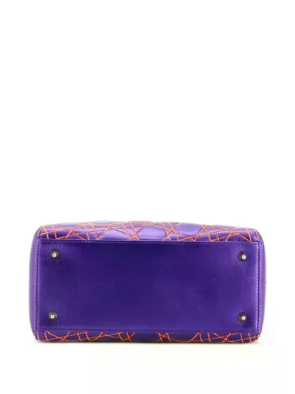 Dior Lady Leather Satchel - Purple
