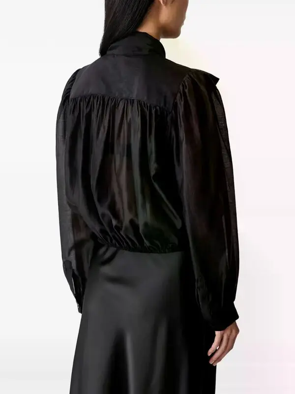 VICOLO Sheer Pussy-bow Blouse