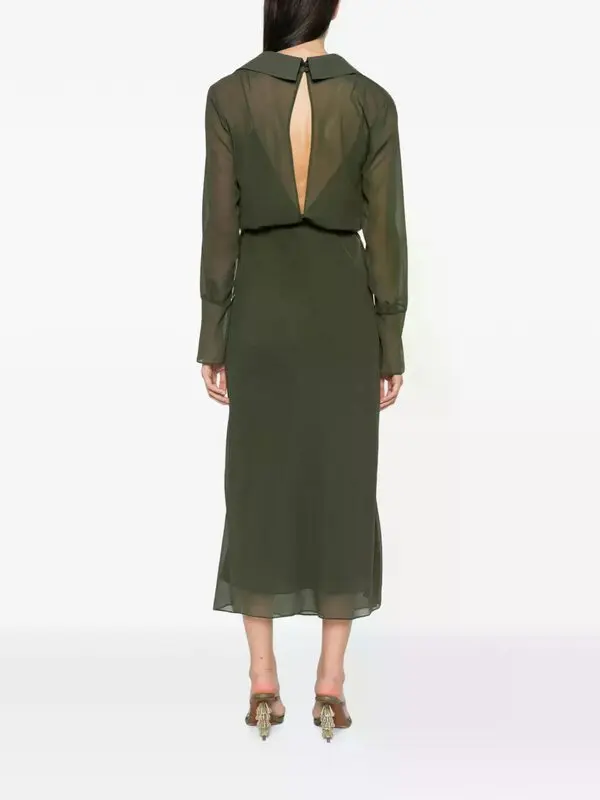 Patrizia Pepe Long Sleeve Cowl Neck Dress