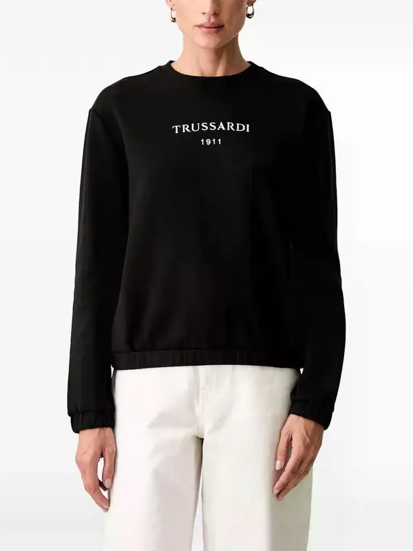 TRUSSARDI Logo Embroidered Crewneck Sweatshirt