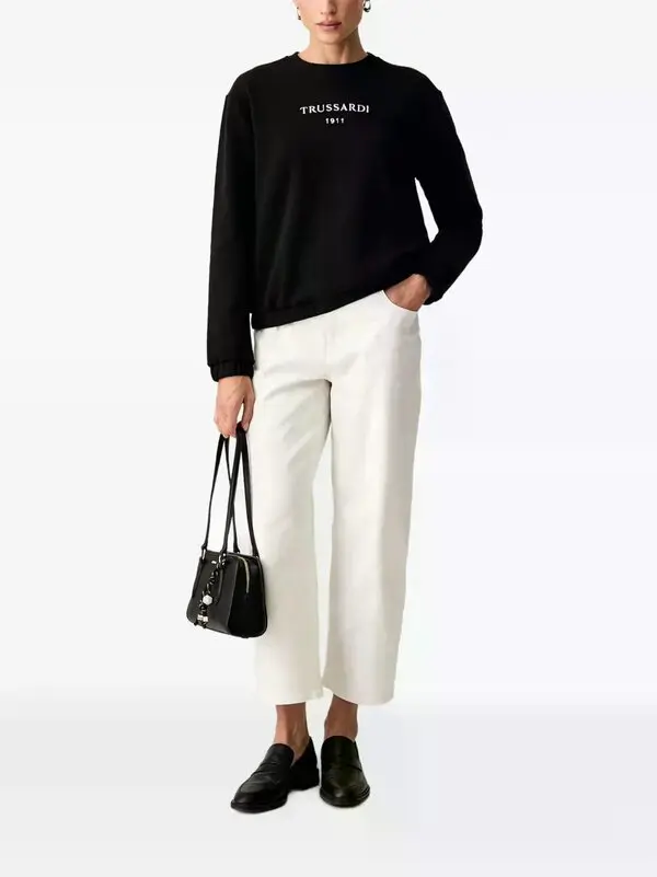 TRUSSARDI Logo Embroidered Crewneck Sweatshirt