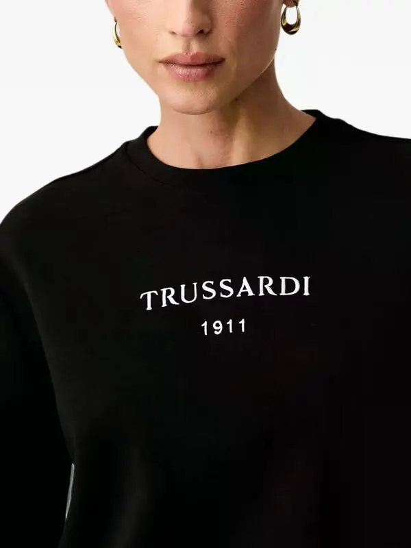 TRUSSARDI Logo Embroidered Crewneck Sweatshirt