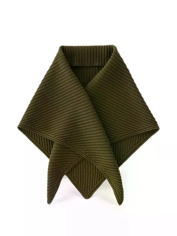 Studio Nicholson Isos Ribbed Cotton Scarf - Green