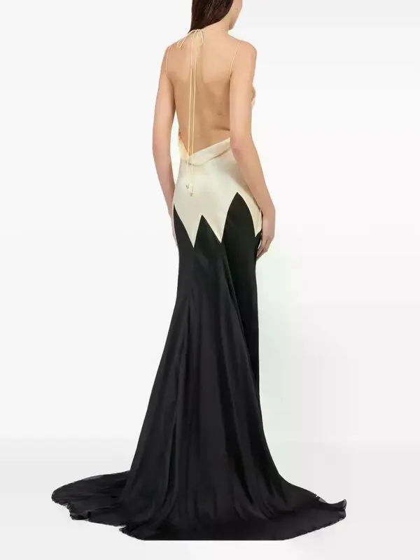 Roberto Cavalli Two-tone Slip Maxi Dress