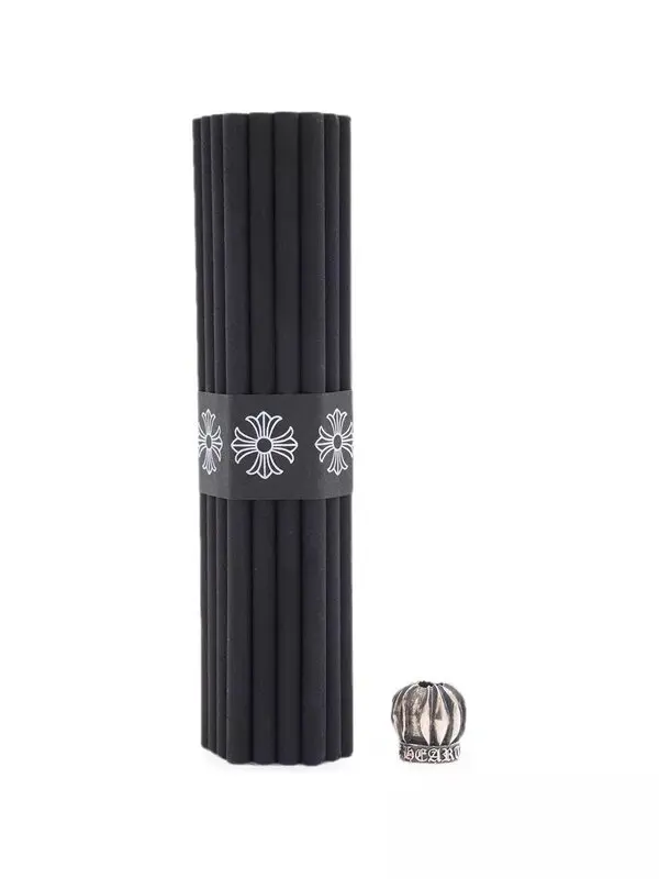 Chrome Hearts Logo-engraved Incense Stickers And Holder - Black