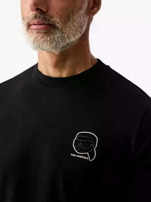 Karl Lagerfeld Logo-patch Crew-neck T-shirt