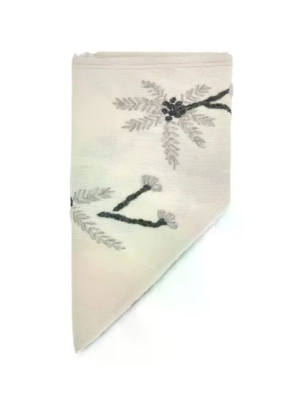 P.a.r.o.s.h Wallaby Floral-knit Scarf - Neutrals