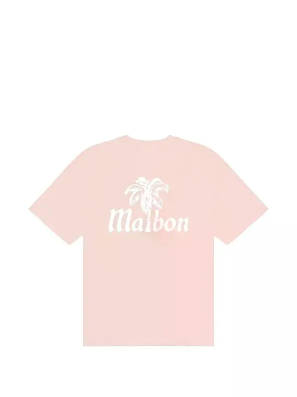 MALBON Bermuda Playa Logo-print T-shirt - Pink
