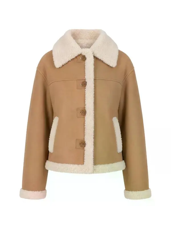 P.a.r.o.s.h Montana Shearling-trim Jacket - Neutrals