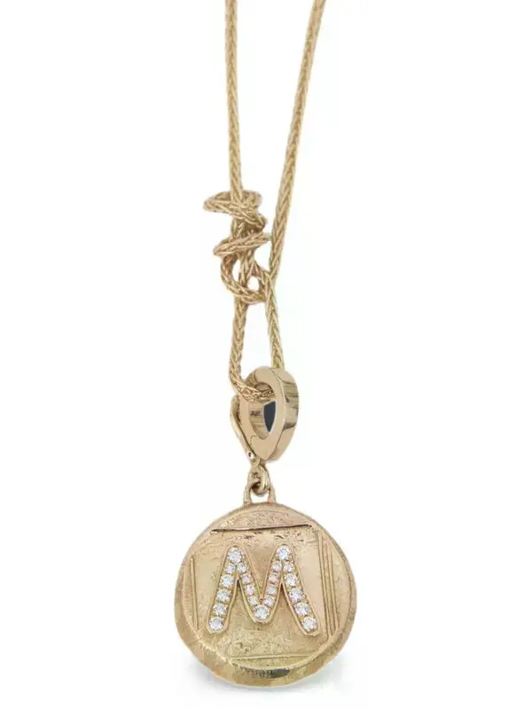 AZLEE Diamond Initial Coin Pendant