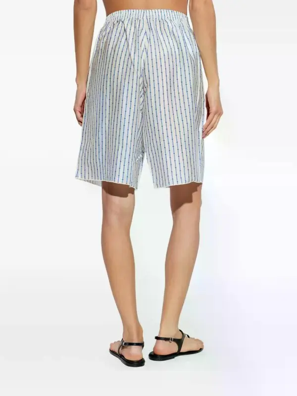 American Vintage Zivow Striped Wide-leg Shorts