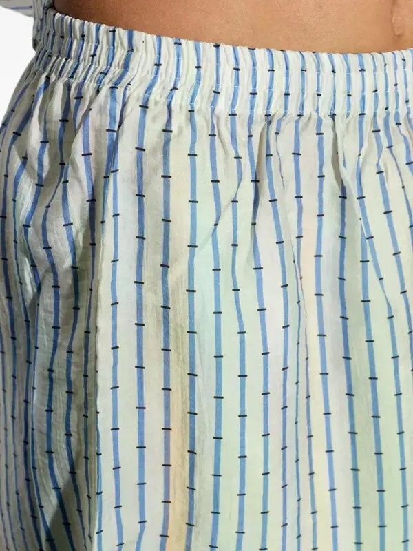 American Vintage Zivow Striped Wide-leg Shorts