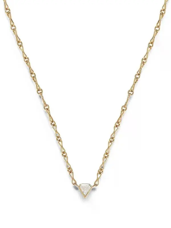 AZLEE Shield Diamond Necklace - Gold