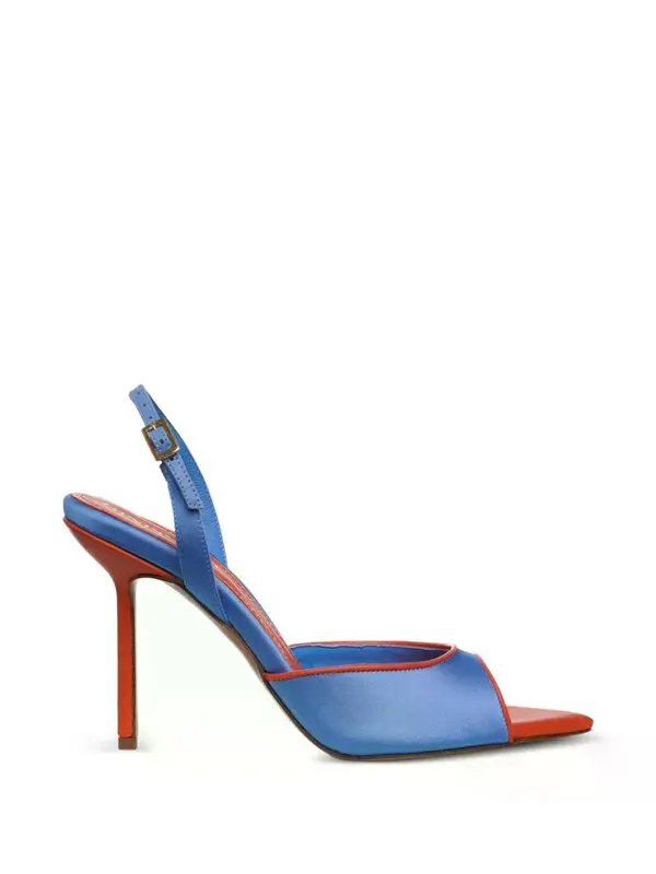 GINISSIMA Vicky Satin Buckle-fastening Stiletto Sandals