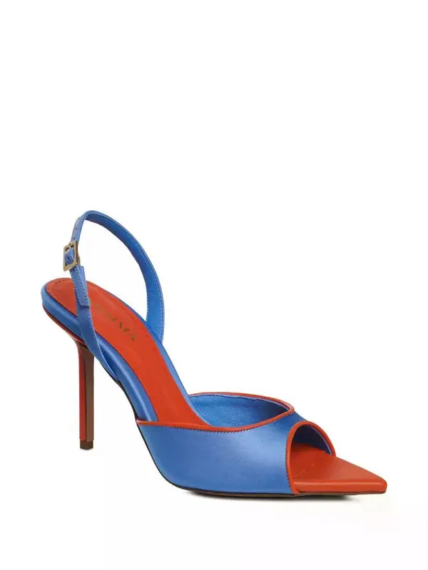 GINISSIMA Vicky Satin Buckle-fastening Stiletto Sandals