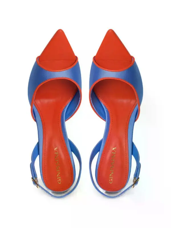 GINISSIMA Vicky Satin Buckle-fastening Stiletto Sandals