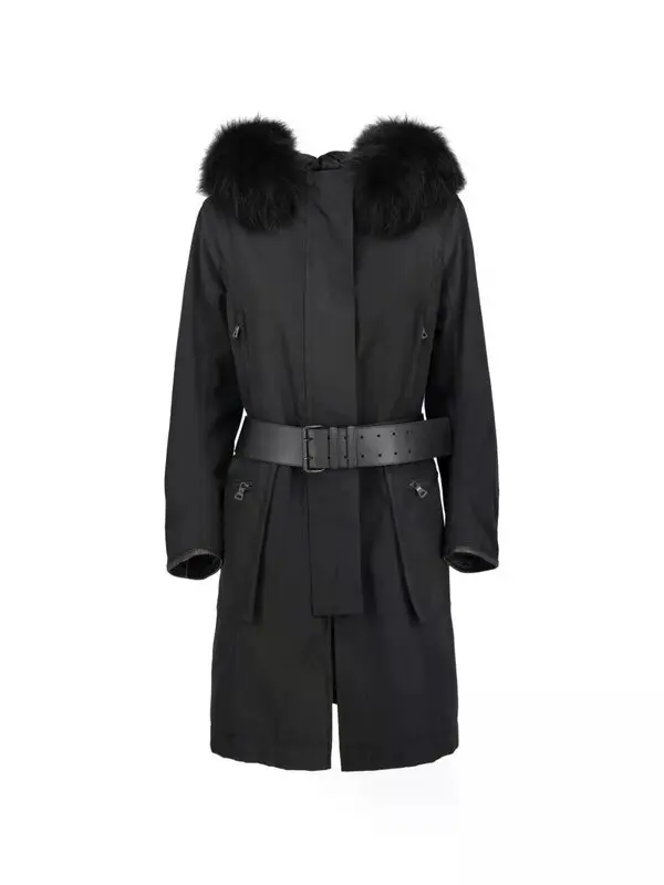 Prada Belted Hooded Coat