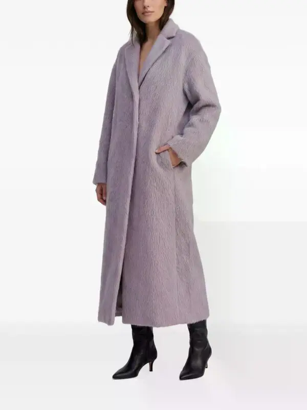 ALBERTO ZAMBELLI Notched-lapels Textured Coat