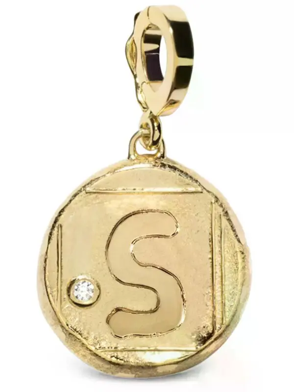 AZLEE Diamond Initial Pendant - Gold