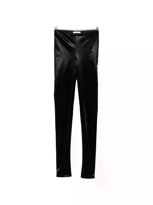 Patrizia Pepe Coated Leggings - Black