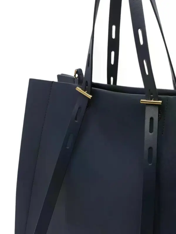 MINOBOSSI Paulette Leather Tote Bag - Blue