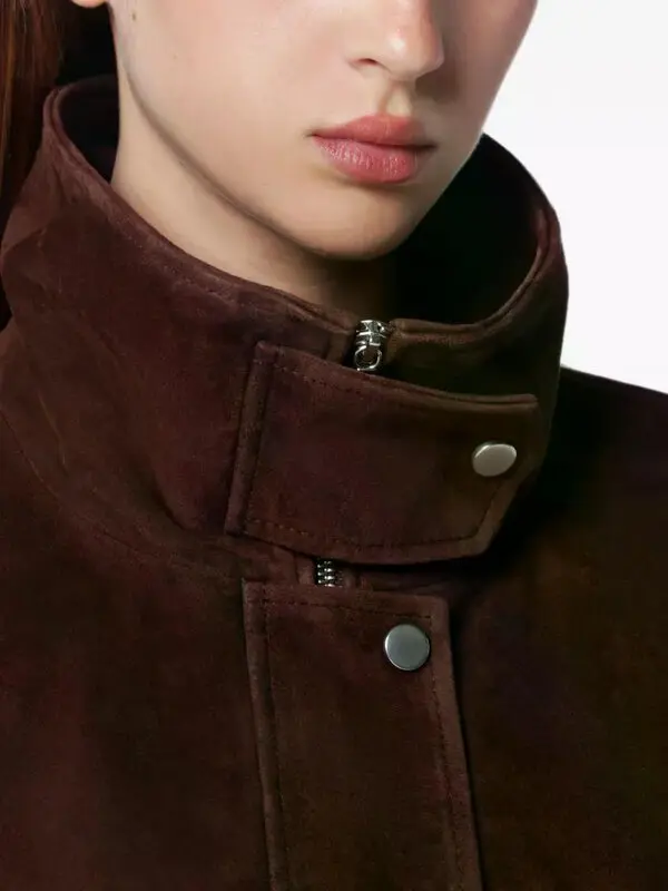 Nour Hammour Pia Suede Bomber Jacket