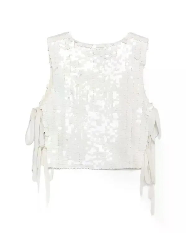 P.a.r.o.s.h Sequin-embellished Side-tie Top