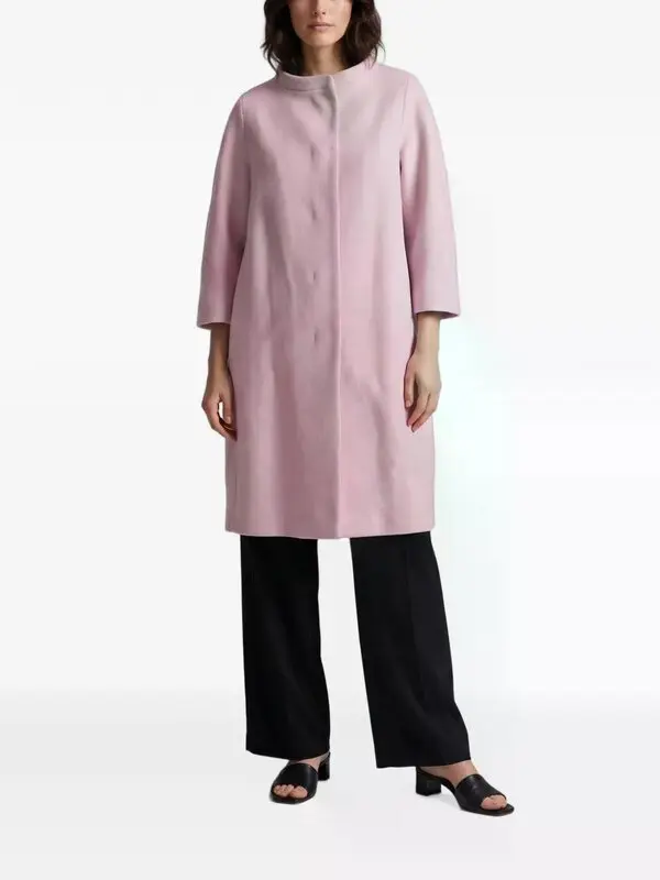 JIL SANDER Funnel-neck Wool Coat