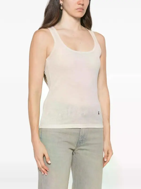 Patrizia Pepe Ribbed Logo-embroidered Tank Top