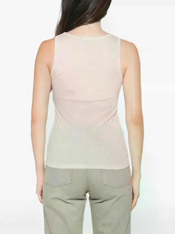 Patrizia Pepe Ribbed Logo-embroidered Tank Top
