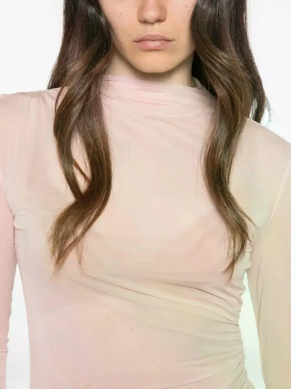 Patrizia Pepe Sheer Draped Top