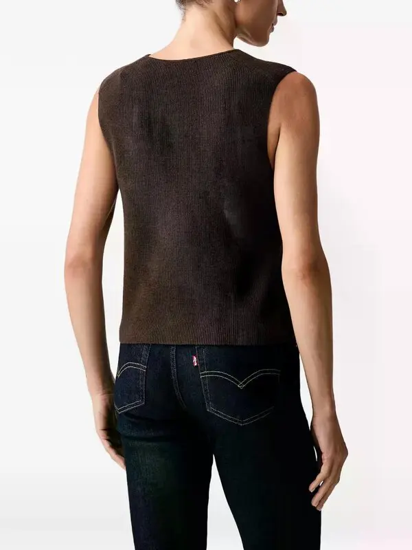 Marc O'polo Ribbed-knit V-neck Top