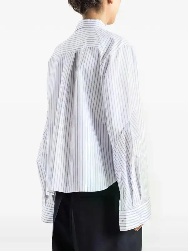 Sacai Vertical Stripe Classic Collar Shirt