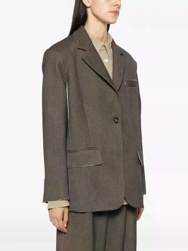 ELEH Single-breasted Blazer With Notched Lapels