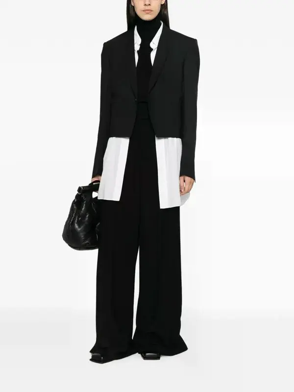 Rick Owens Cropped Blazer With Buckle-strap Detail