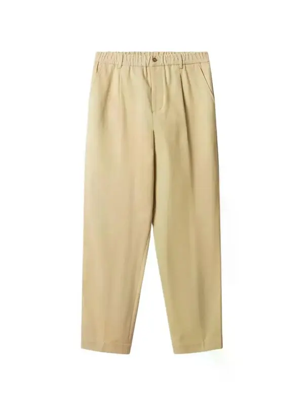 Maison Kitsuné Pleated Elasticated-waistband Trousers - Neutrals