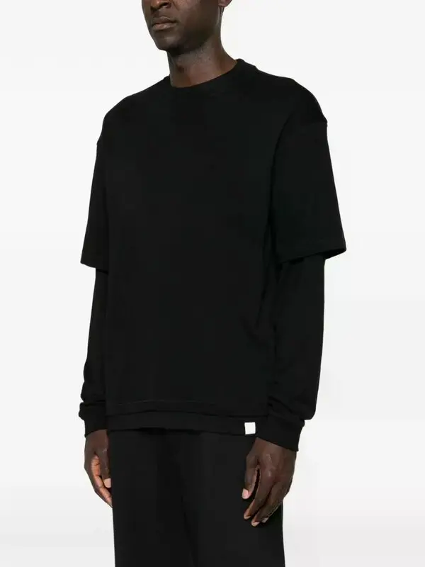 WOC Orange Layered Long-sleeve T-shirt - Black