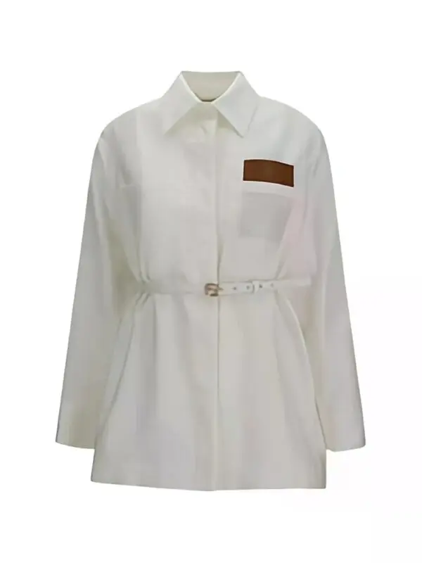 Fendi Logo-patch Jacket - White
