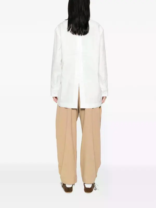 Fendi Linen Logo Patch Belted Jacket