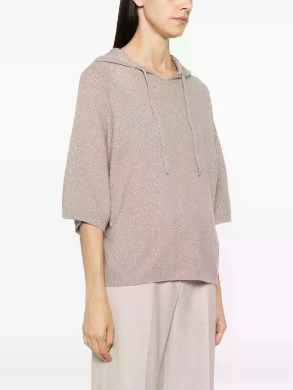 Fabiana Filippi Knitted Drawstring Hoodie