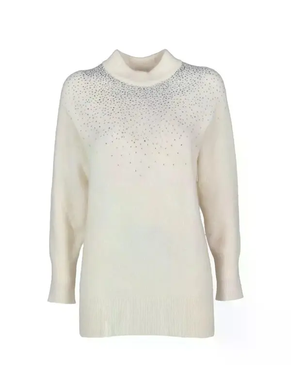 Blumarine Crystal-embellished Sweater - White