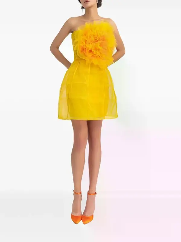 GEMY MAALOUF Ruffled Tulle Corset