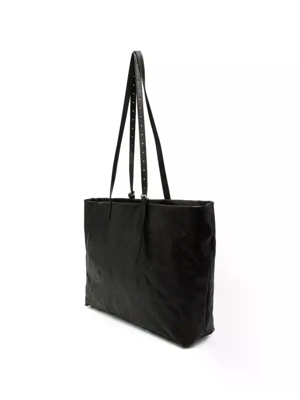 ANN DEMEULEMEESTER Distressed Leather Tote Bag