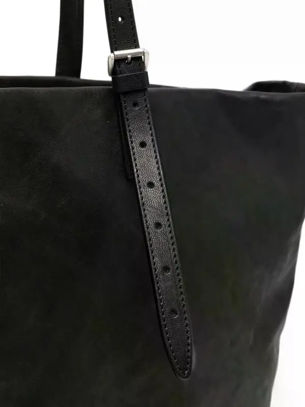 ANN DEMEULEMEESTER Distressed Leather Tote Bag