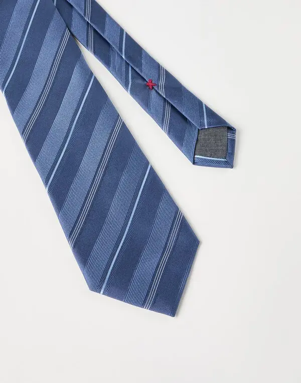 Brunello Cucinelli Striped Silk Tie
